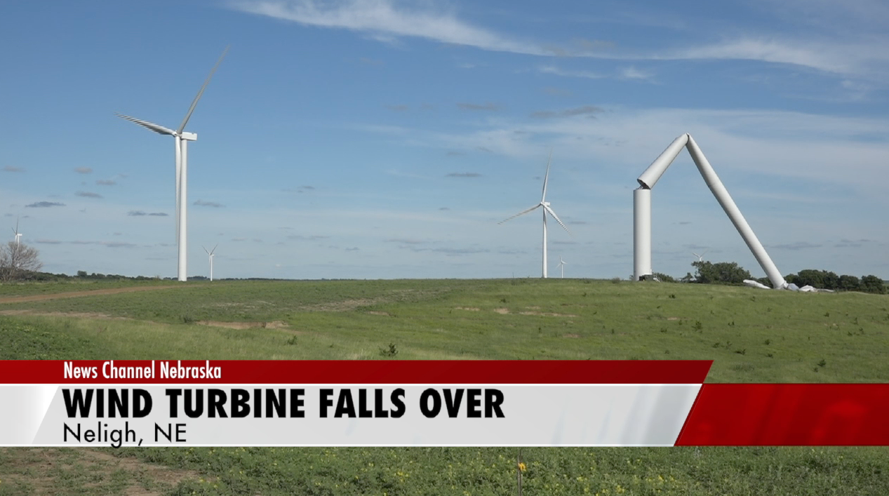Wind turbine northeast of Neligh falls over - NEWS CHANNEL NEBRASKA