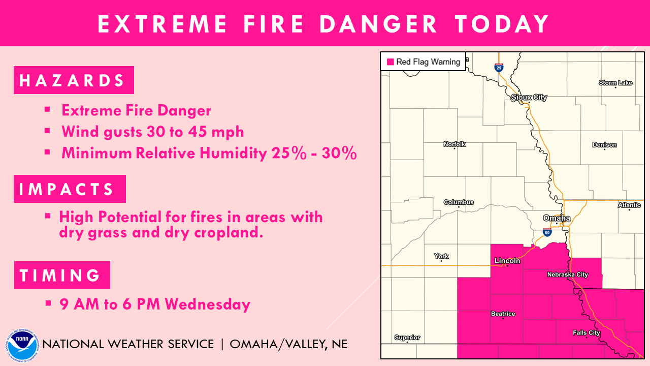 Extreme fire danger alert today - NEWS CHANNEL NEBRASKA