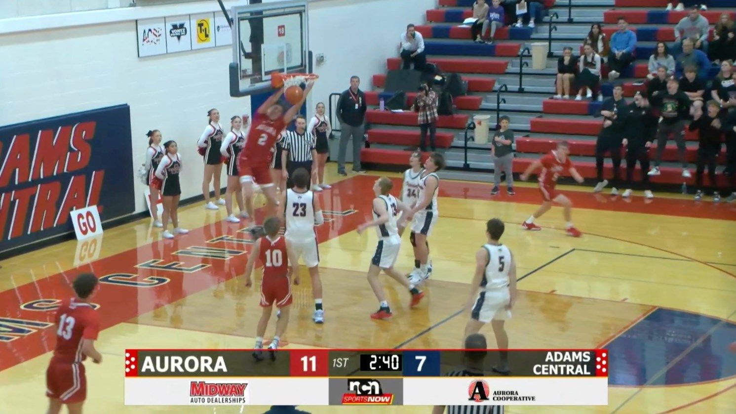Aurora holds off Adams Central 49-43, Kevin Asher earns 500th career ...