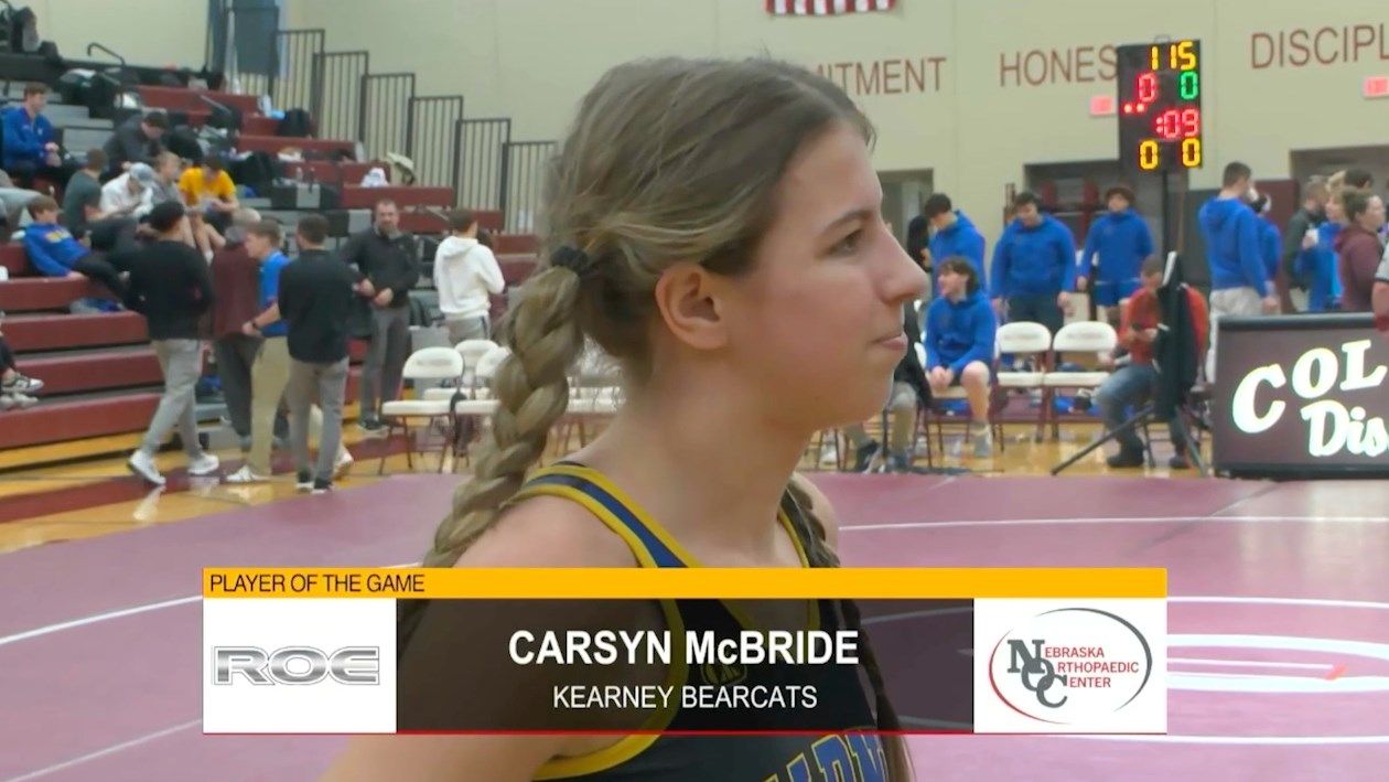 CARSYN McBRIDE - Kearney Wrestler of the Match vs Columbus - 012325 ...